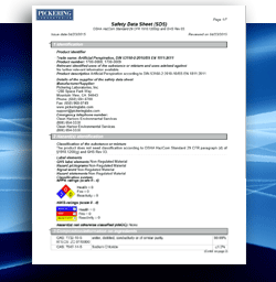 Material Safety Data Sheets (MSDS) - Pickering Laboratories