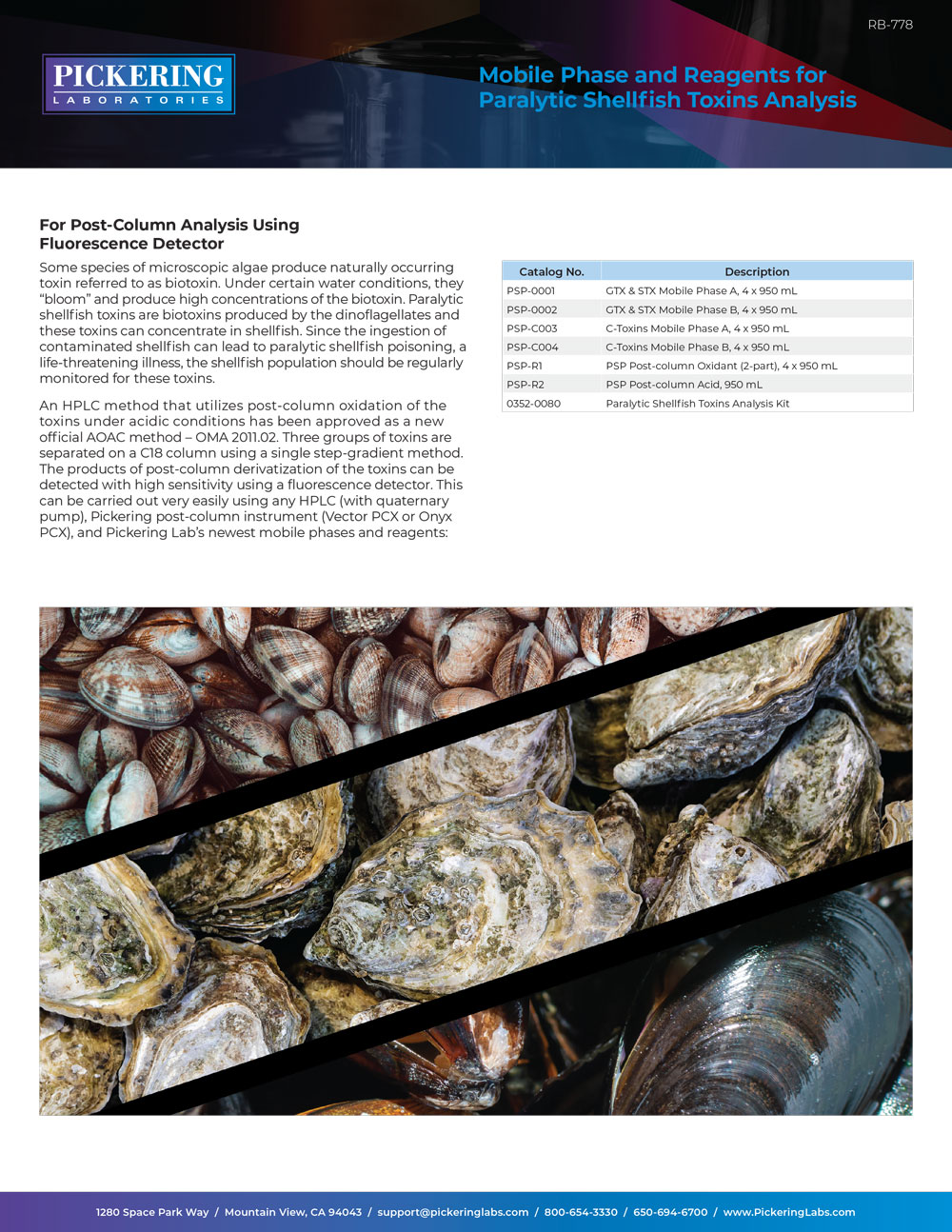 Paralytic Shellfish Toxins - Pickering Laboratories